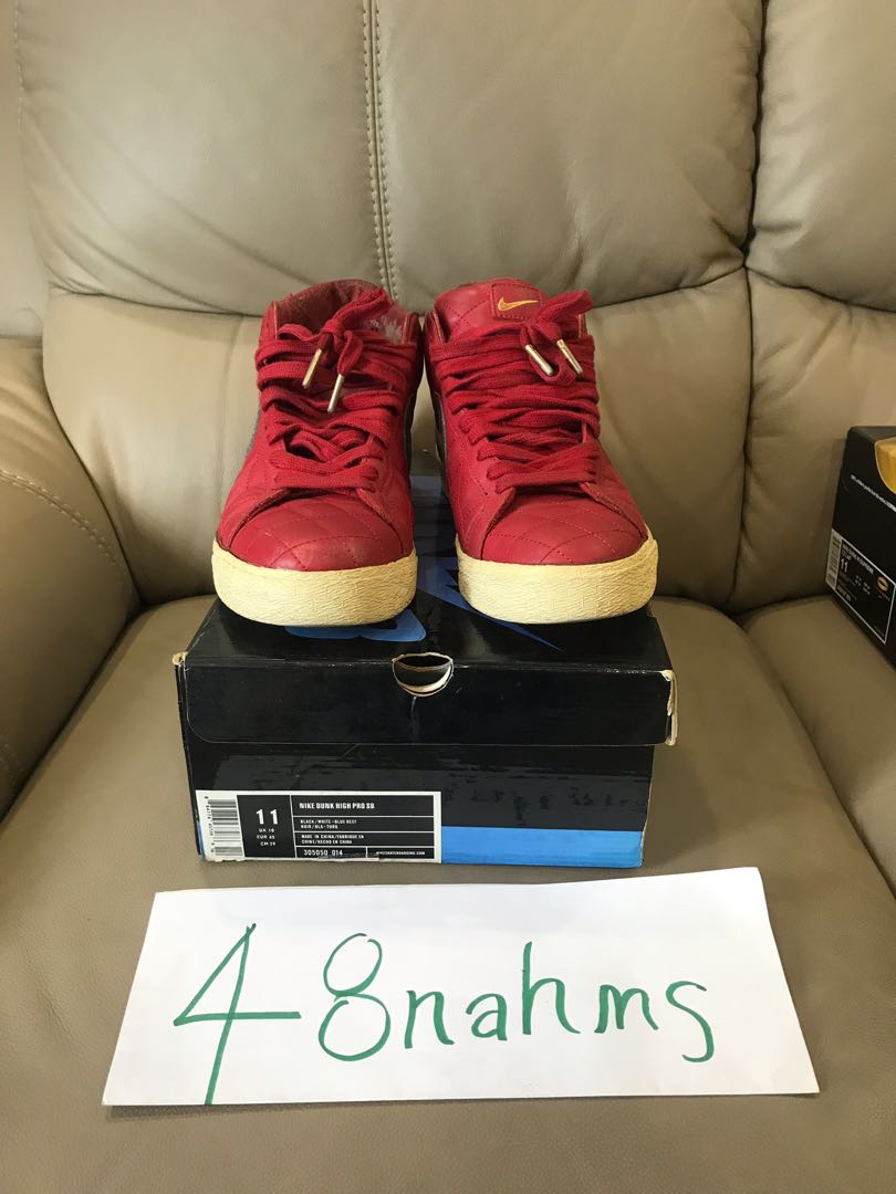 Very Rare “preowned” Nike x Supreme Blazer Red, Men's Fashion, Footwear ...