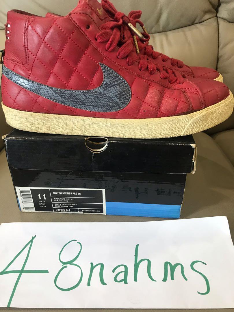 Very Rare “preowned” Nike x Supreme Blazer Red, Men's Fashion, Footwear ...