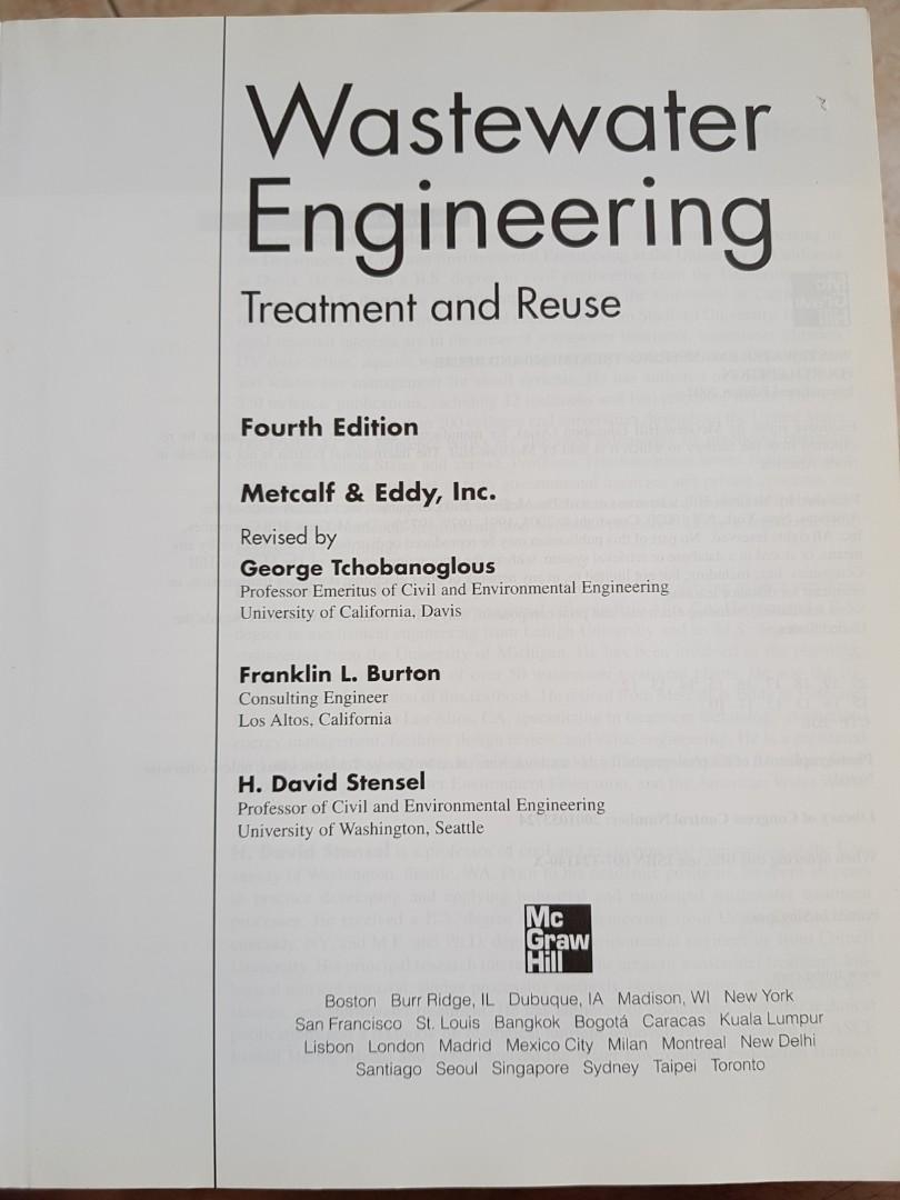 Wastewater Engineering, Books & Stationery, Textbooks, Tertiary on ...