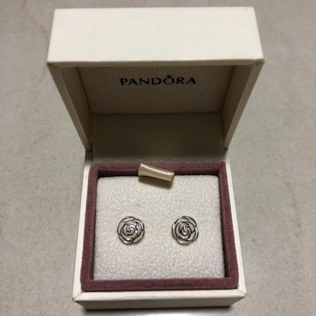 Authentic Pandora Rose Garden Pierced Earrings, Women's Fashion ...