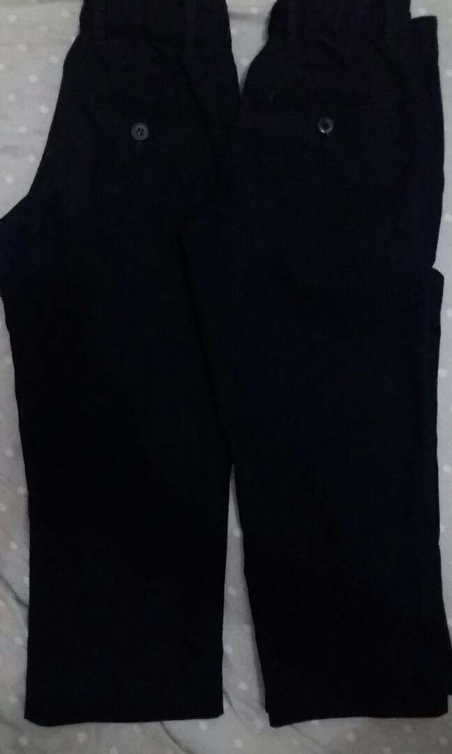Blacks slacks (great for school boys) and white long sleeve polo ...