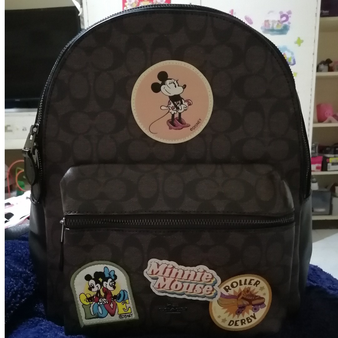 Coach Disney Minnie Mouse Charlie Backpack, Women's Fashion, Bags ...
