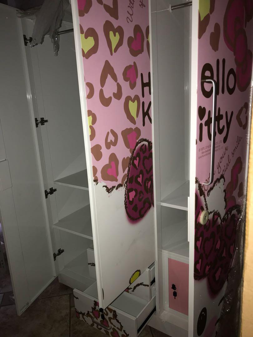 Hello Kitty Steel Wardrobe Closet, Babies & Kids, Baby Nursery & Kids ...