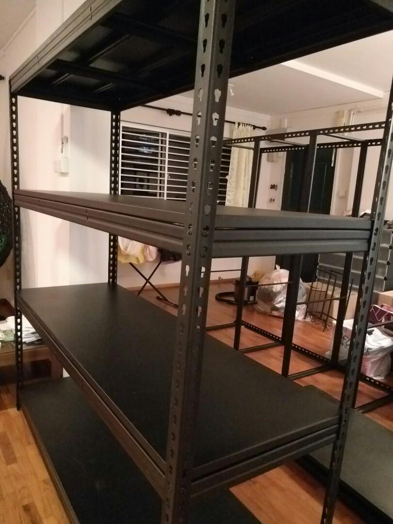Metal Rack x 1 (black), Furniture & Home Living, Furniture, Shelves ...