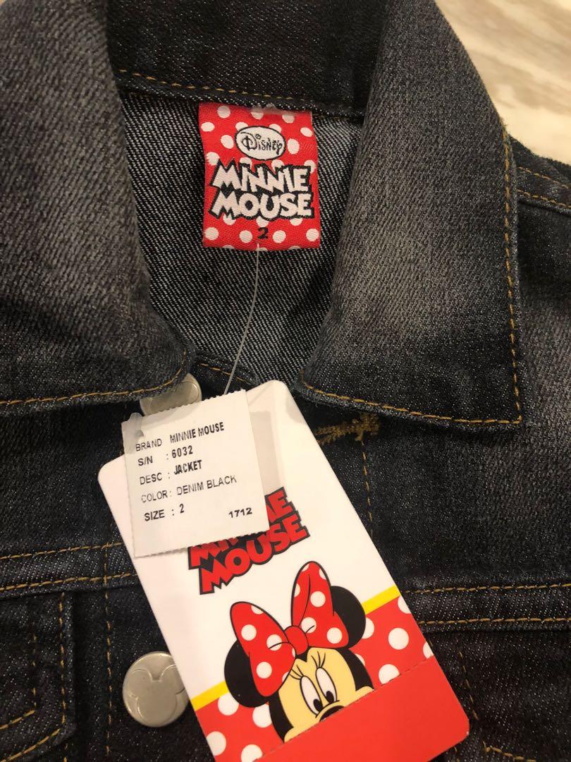 Minnie Mouse Denim Jacket, Babies & Kids, Babies & Kids Fashion on ...