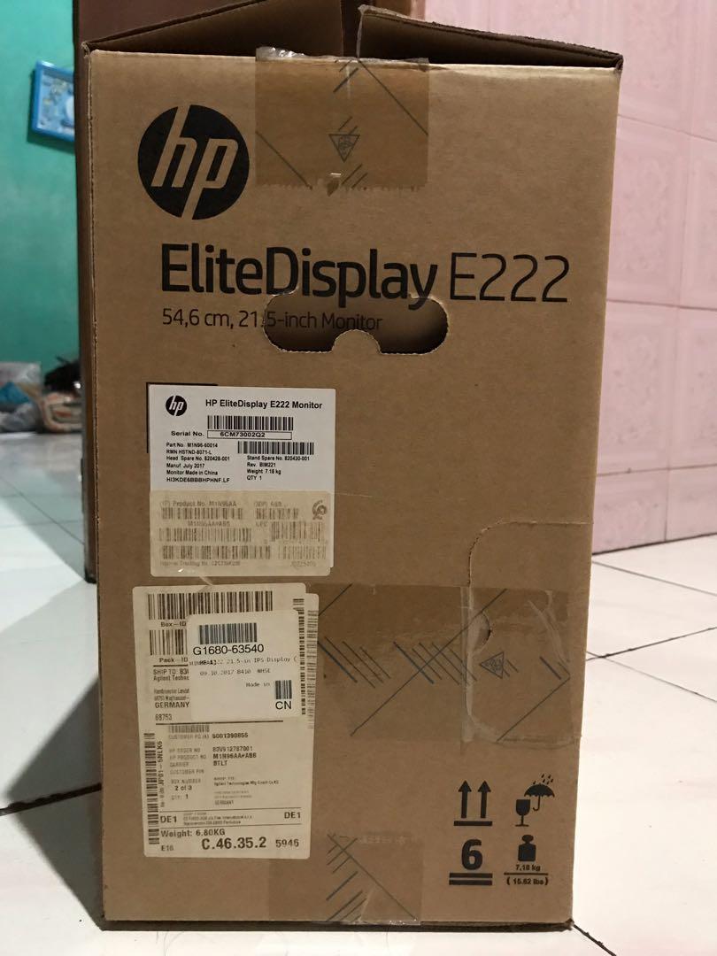 Monitor HP EliteDisplay E222, Elektronik, Bagian Komputer & Aksesoris ...