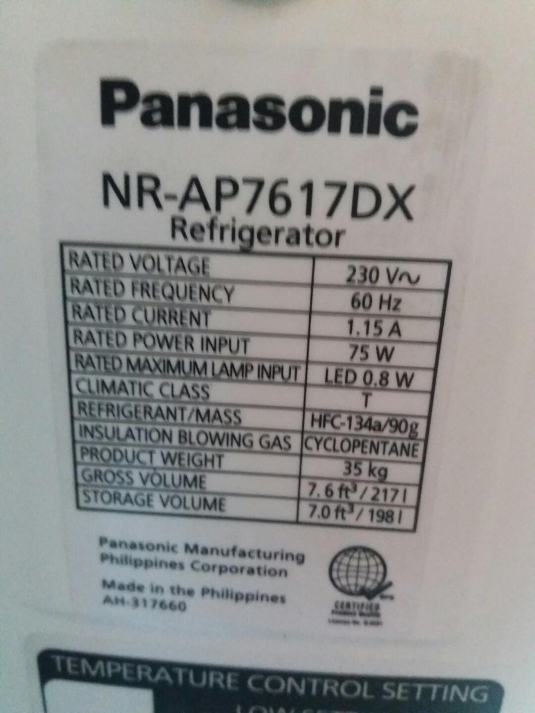Panasonic Refrigerator Inverter, TV & Home Appliances, Kitchen ...