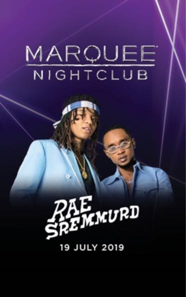 Rae Sremmurd Marquee Ticket, Tickets & Vouchers, Event Tickets on Carousell