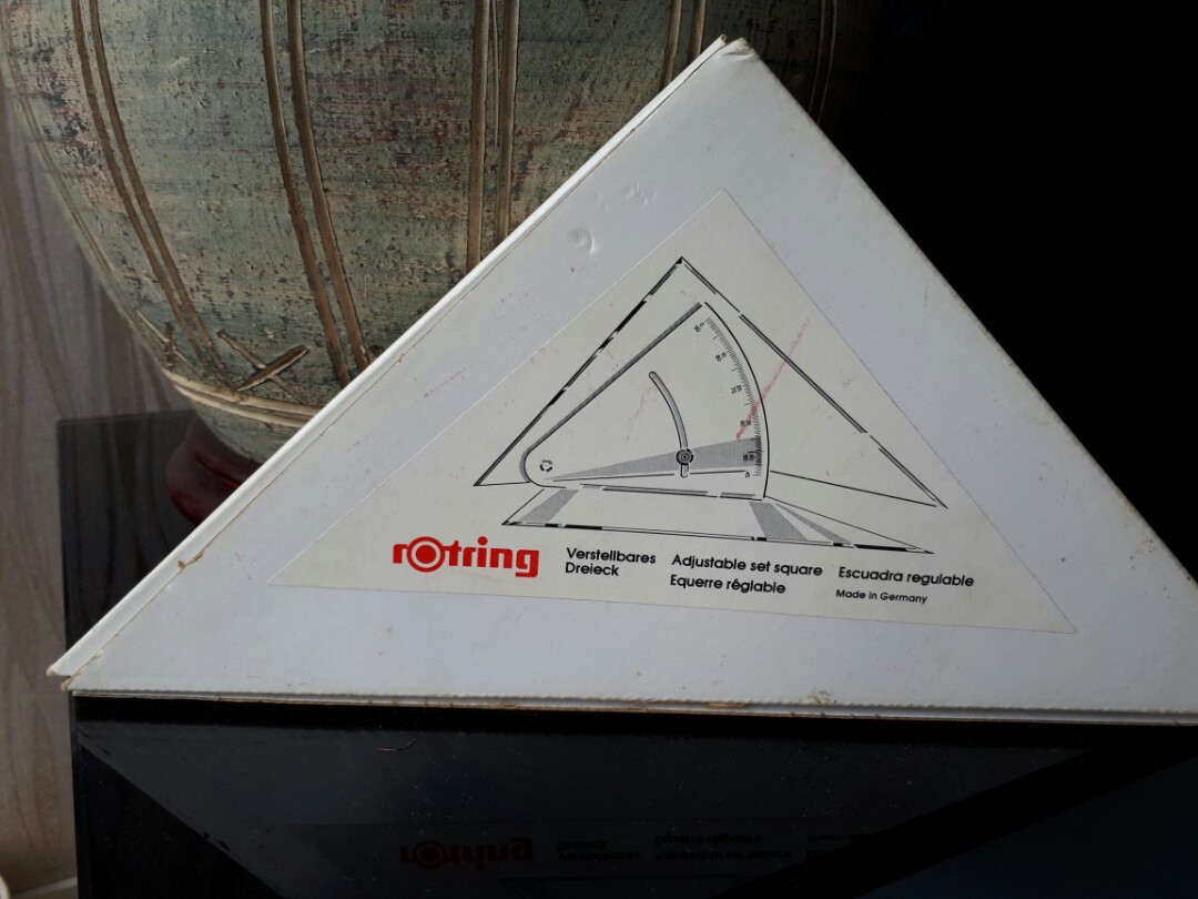 Rotring Set Square for tech drawing, Hobbies & Toys, Stationery & Craft ...