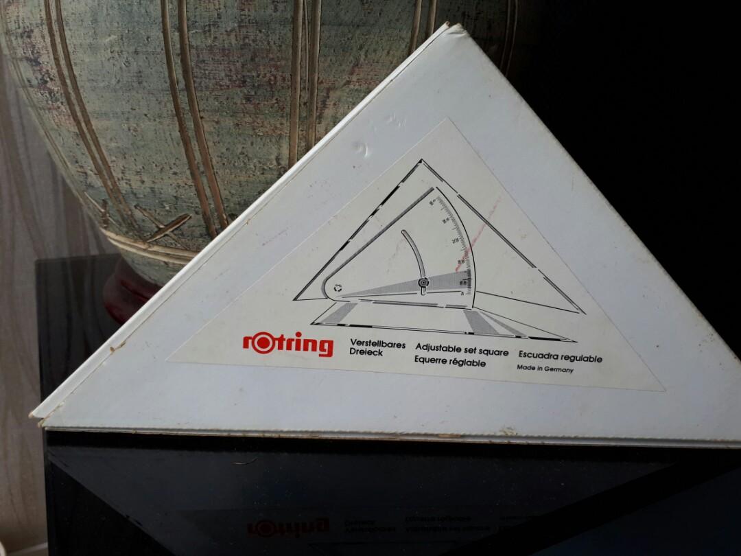 Rotring Set Square for tech drawing, Hobbies & Toys, Stationery & Craft ...