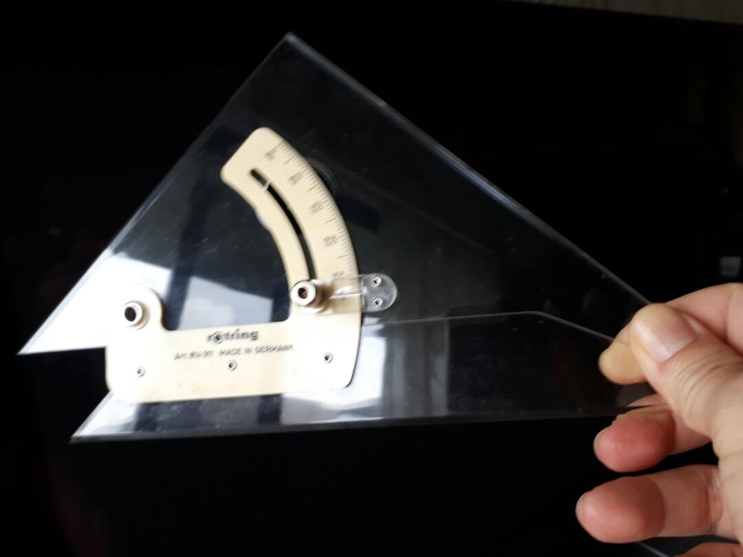 Rotring Set Square for tech drawing, Hobbies & Toys, Stationery & Craft ...