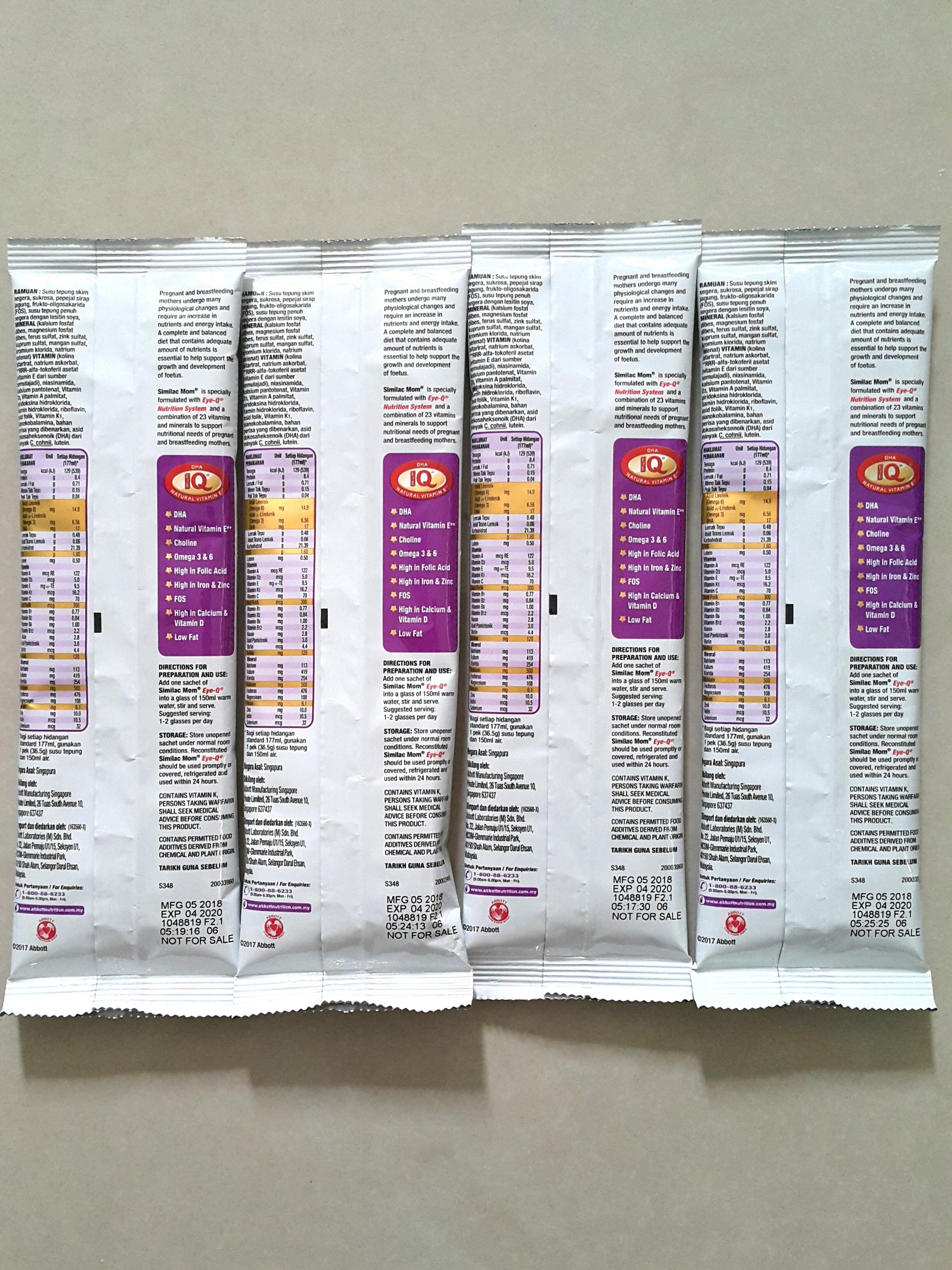 Similac Mom Milk Sachet Sample x4, Babies & Kids, Going Out, Other ...