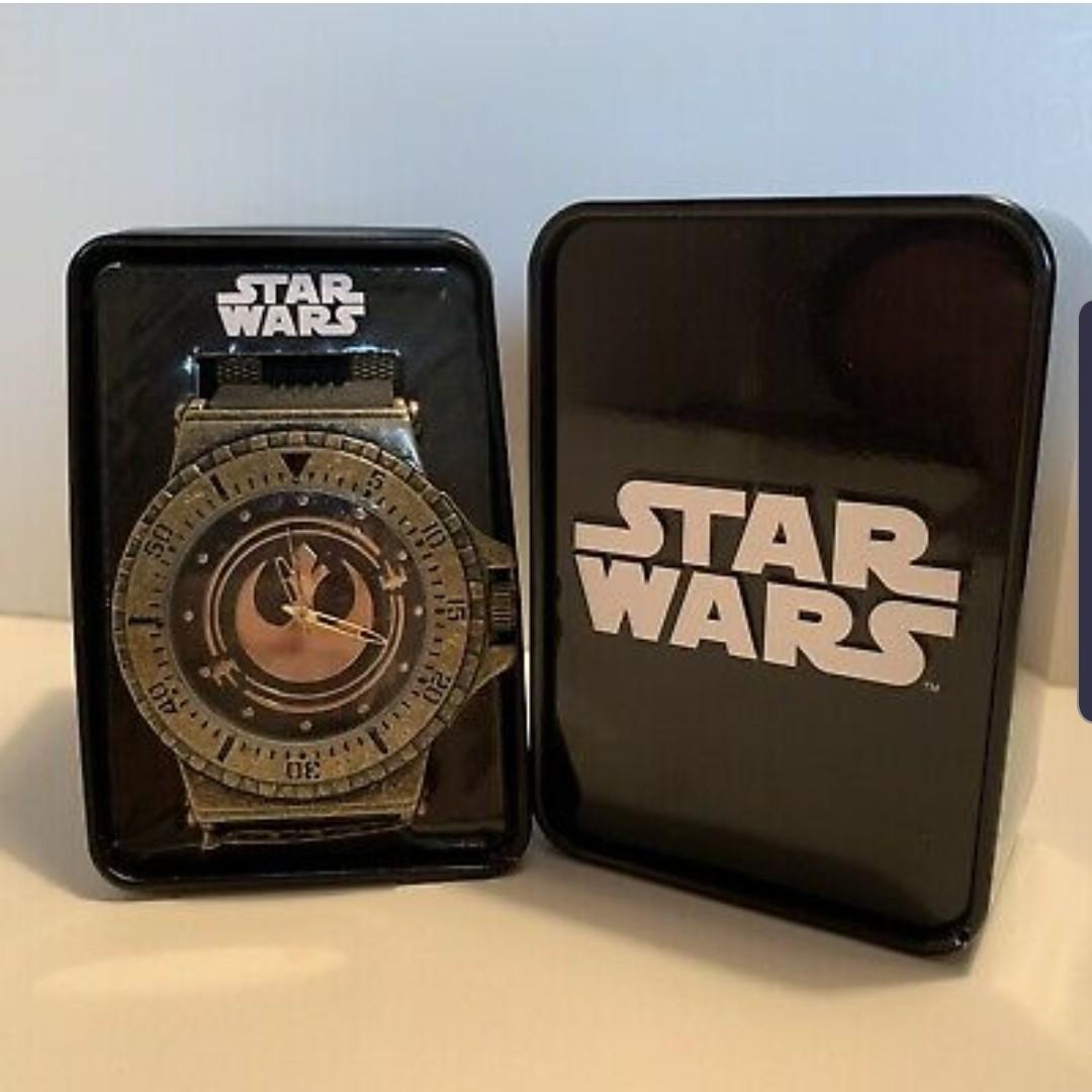 Star Wars Rebel Alliance Mens Watch New In Tin Box Analog Black, Men's ...