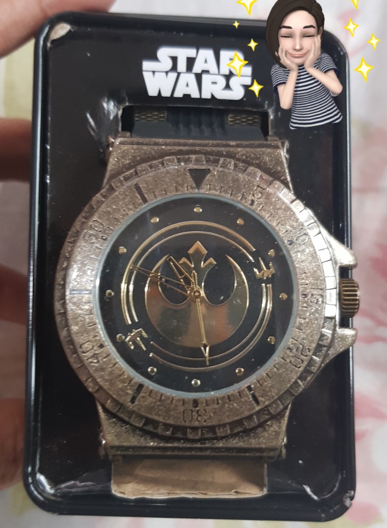 Star Wars Rebel Alliance Mens Watch New In Tin Box Analog Black, Men's ...
