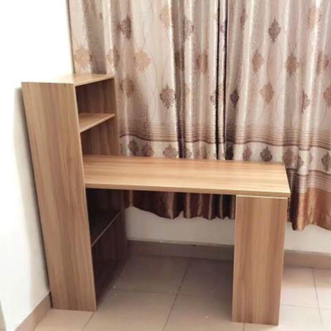 Study Table with Bookshelves, Furniture & Home Living, Furniture ...