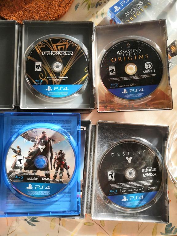 Used PS4 games, Assassin's Creed Origins Gold Edition, Destiny, Destiny ...