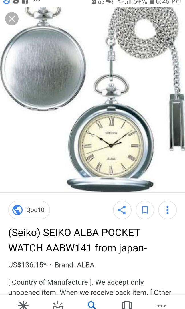 Alba pocket watch not seiko rado casio citizen on Carousell