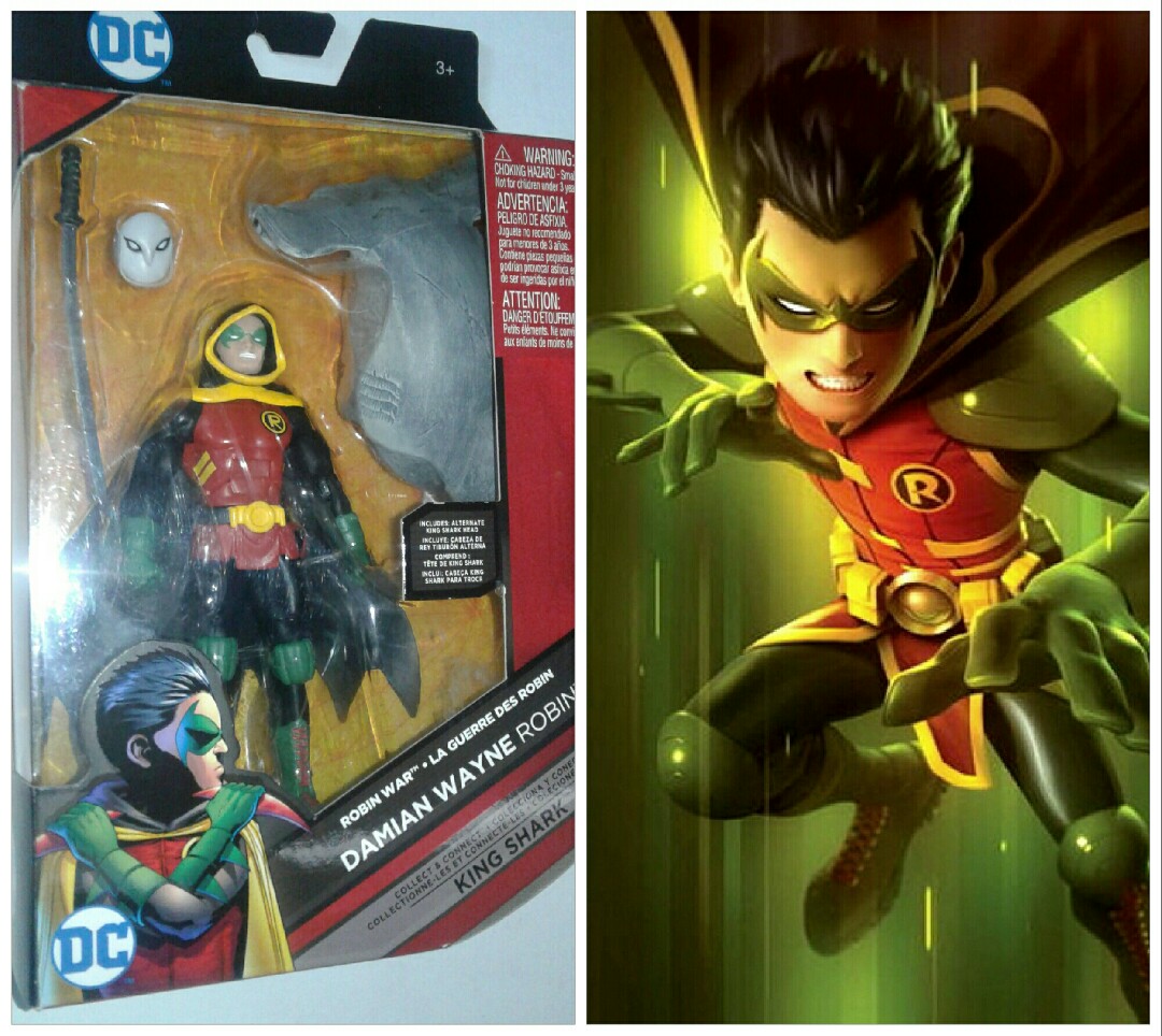 Dc multiverse mattel robin damian wayne figure toy, Hobbies & Toys ...
