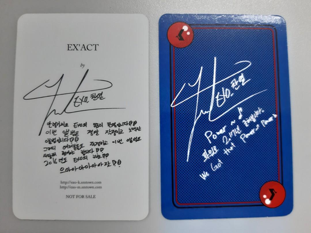 EXO CHANYEOL OFFICIAL PHOTOCARDS, Hobbies & Toys, Memorabilia ...