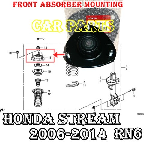 Honda Stream 2006-2014 1.8L RN6 Shock Absorber mounting, Car ...