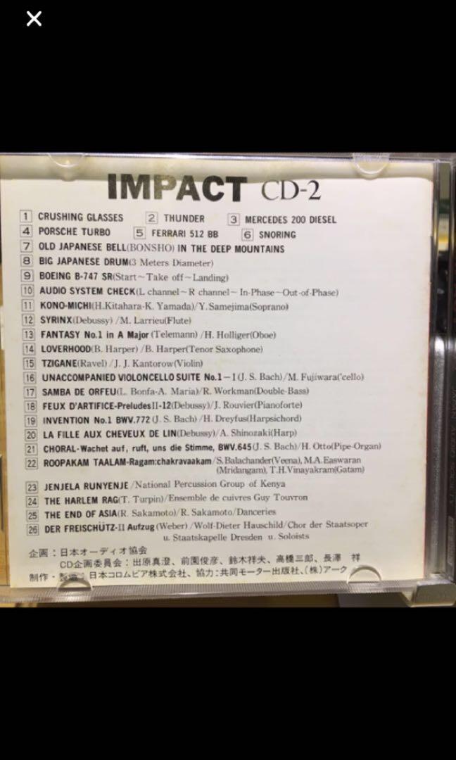 Impact CD-2 by Japan Audio Society, Hobbies & Toys, Music & Media, CDs ...