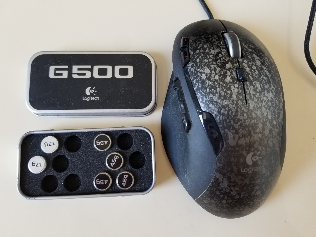 Logitech G500 Black Chrome 10 Buttons Dual-mode Scroll Wheel USB Wired ...