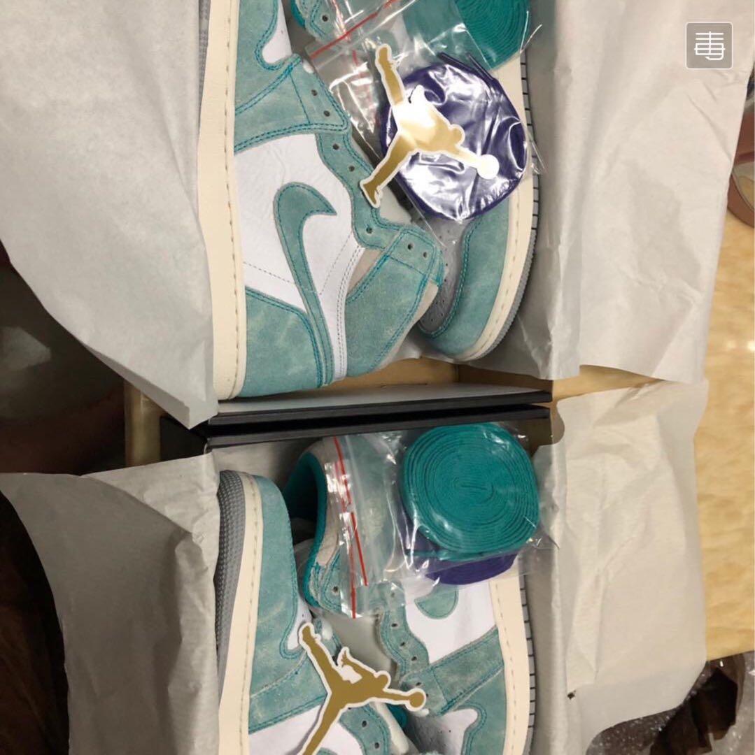 Nike air Jordan 1 Turbo Green Tiffany blue sneakers US5 size 5, Men's ...