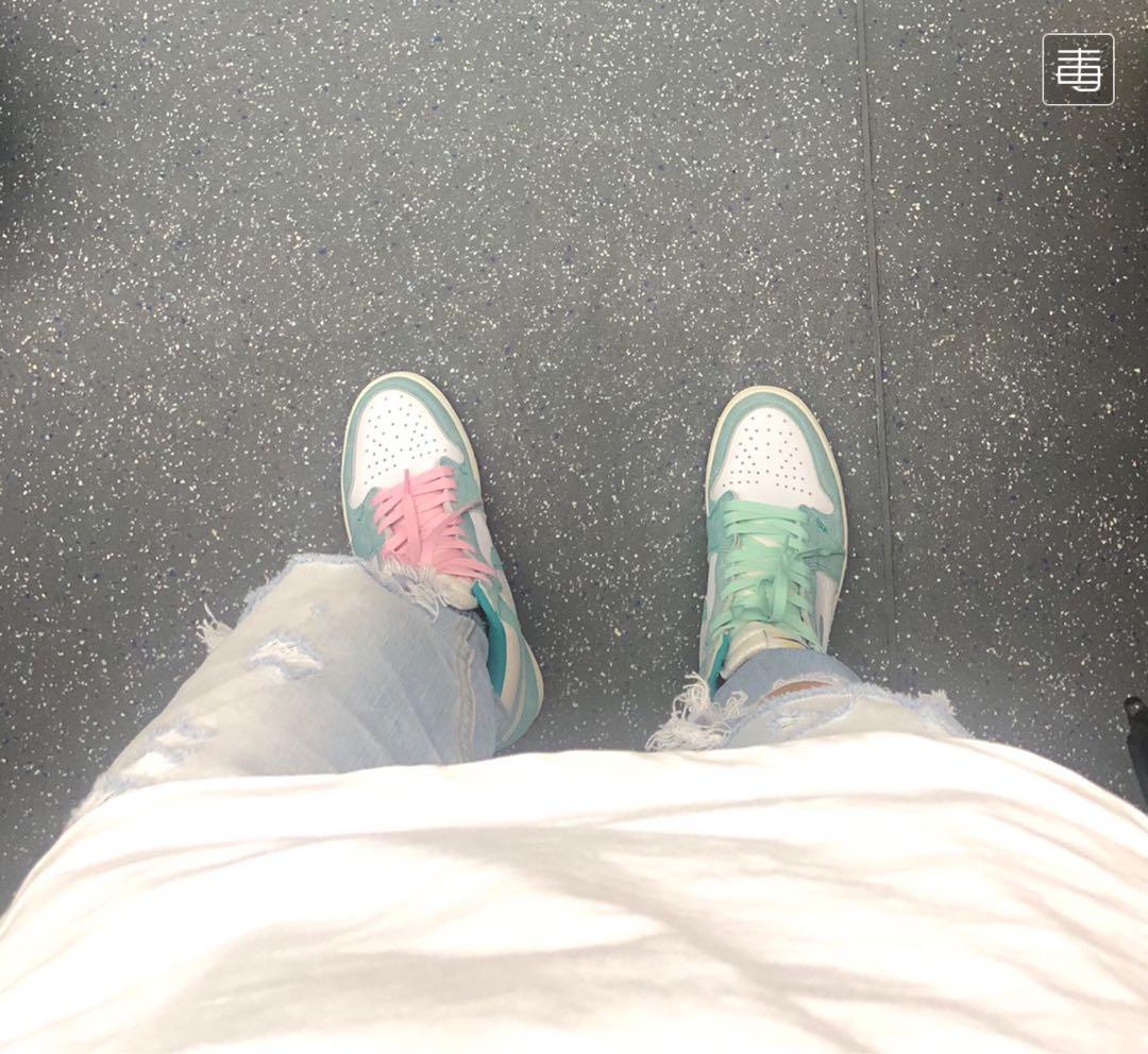 Nike air Jordan 1 Turbo Green Tiffany blue sneakers US5 size 5, Men's ...