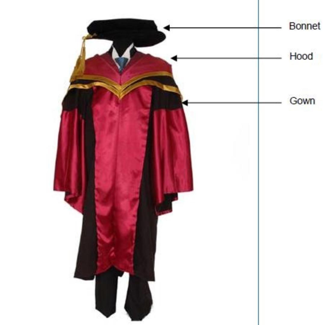 NTU PhD Graduation Gown, Hood, and Bonnet, Women's Fashion, Dresses ...
