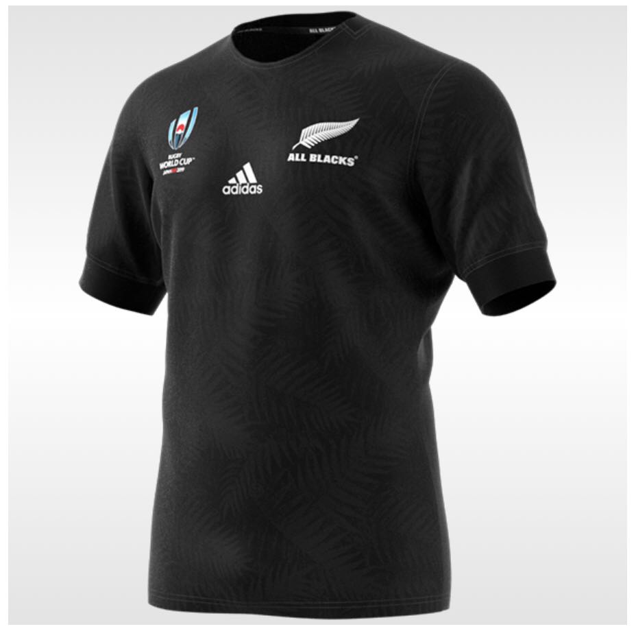 Official All Blacks Rugby World Cup 2019 Home Jersey, Men's Fashion ...