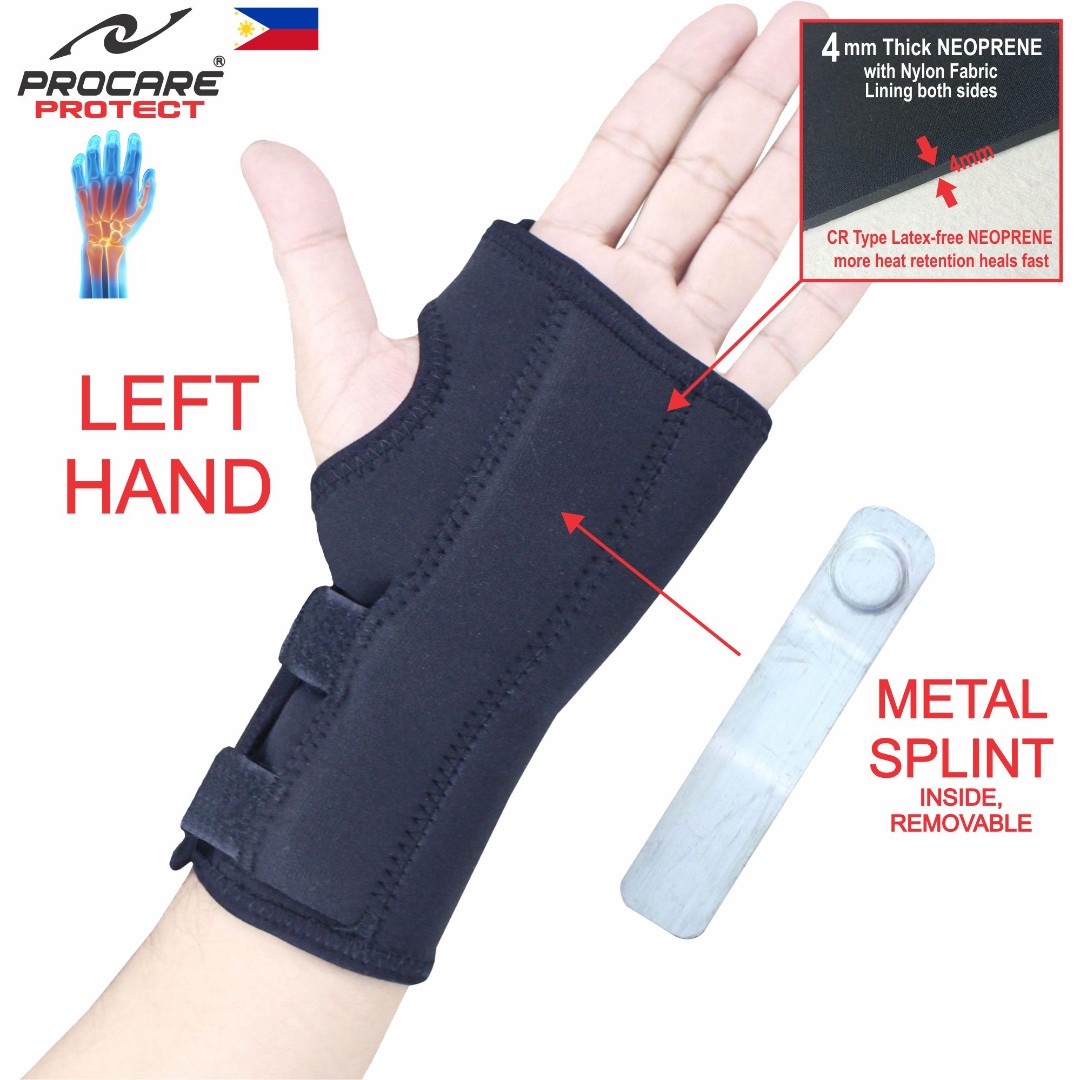 PROCARE PROTECT #1036 Hand and Wrist Splint Brace with Metal Support ...