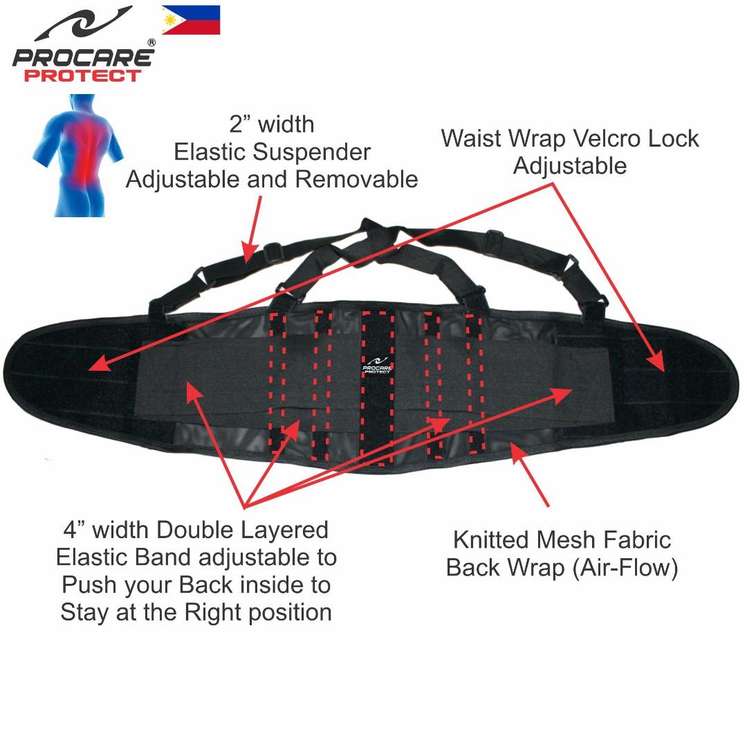 PROCARE PROTECT #BS02 Industrial Lumbar Back Support Belt, 5pcs ...