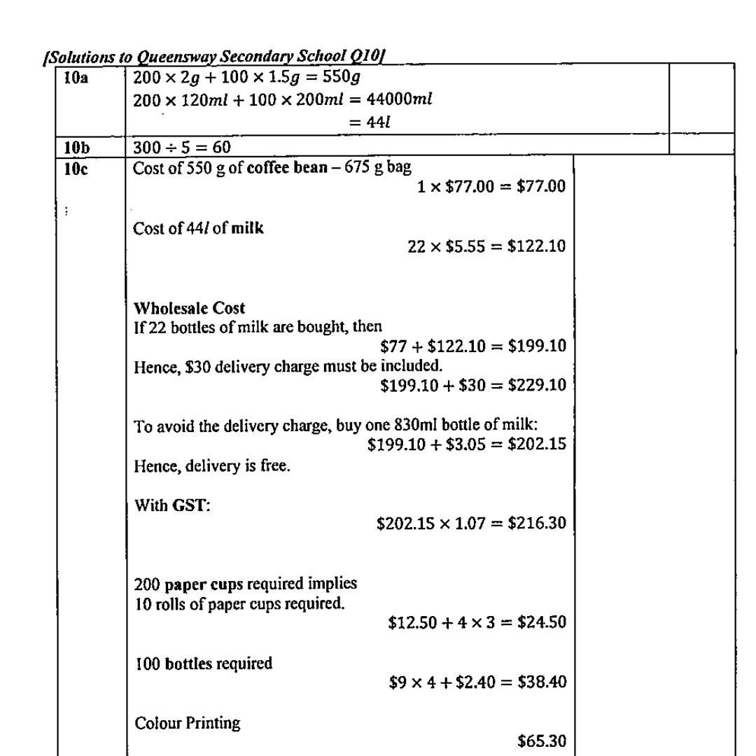 Real World Maths Compilation / Sec 4 / Prelim Paper / Exam Paper / Real ...