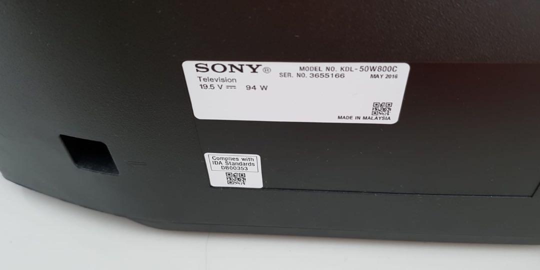 Sony 50 inch KDL-50W800C Full HD Smart LED TV (Free Sony Sound bar), TV ...