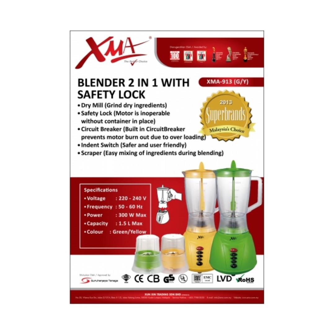 XMA Blender & Dry Mill XMA-913, TV & Home Appliances, Kitchen ...