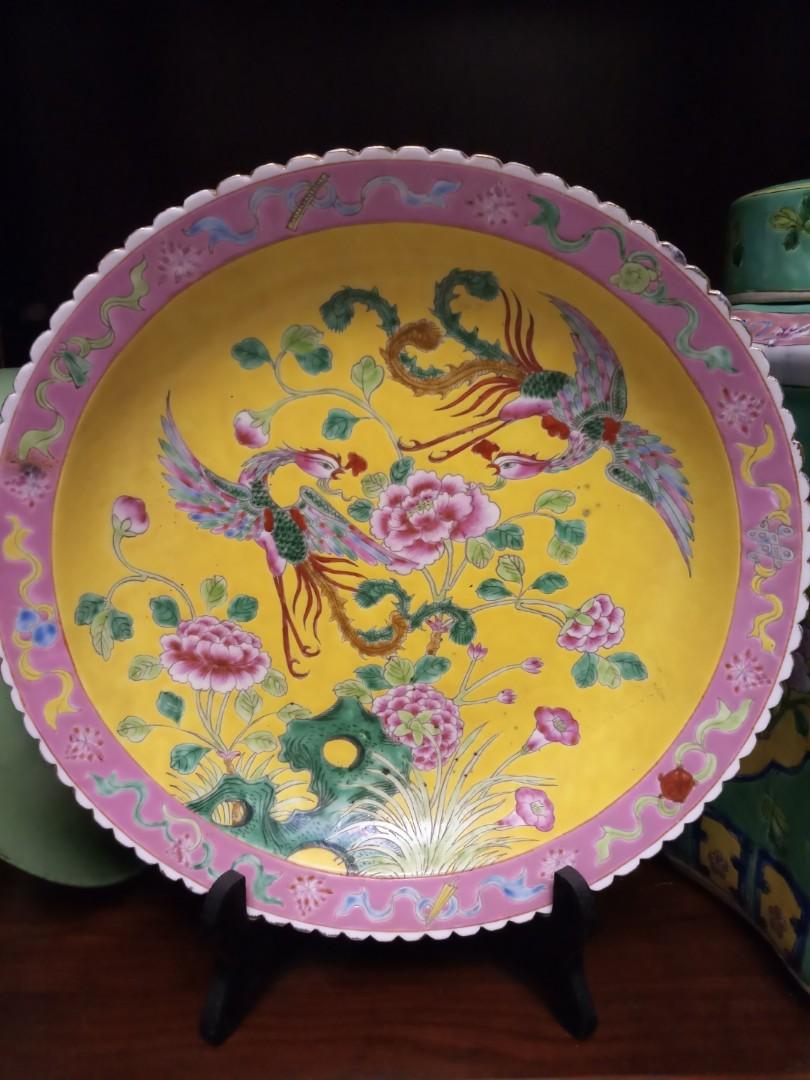 12" Vintage Straits Chinese Peranakan Nyonya Ware Plate, Hobbies & Toys ...