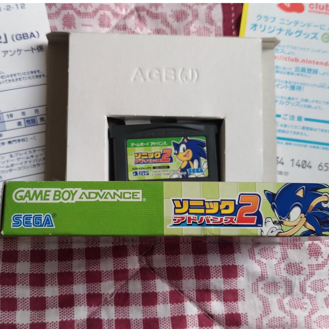 日版 GBA - 超音鼠 Sonic Advance 2 不附帶說明書 ( SEGA 世嘉 GAME BOY ADVANCE 經典動作類 ACT 遊戲 NDS 可玩 ), 電子遊戲, 電子遊戲 ...