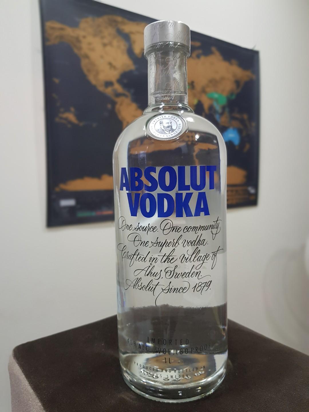 Absolut Vodka (Orignal), Food & Drinks, Alcoholic Beverages on Carousell