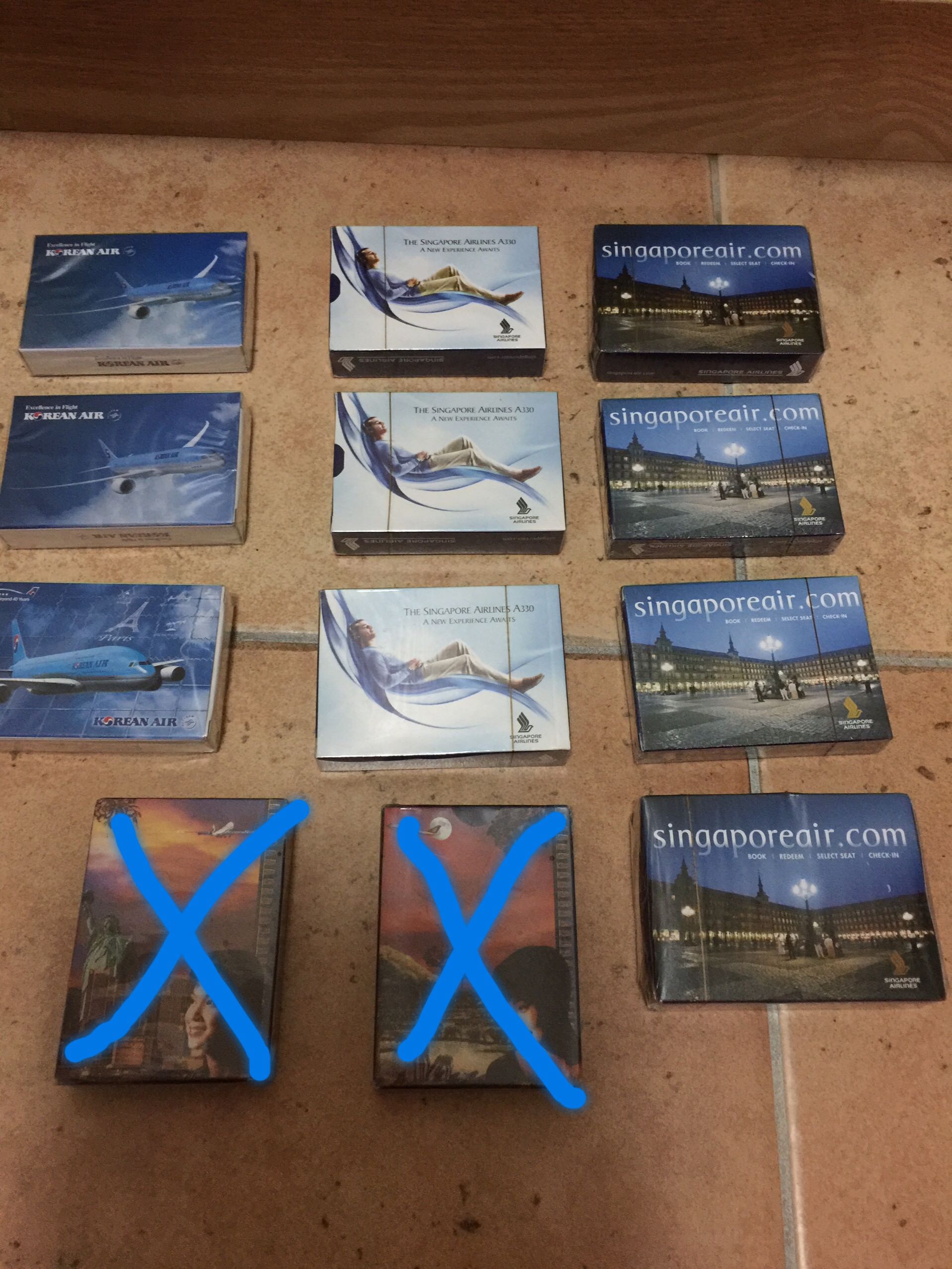 BN AIrline Playing Cards (SIA/Korean Air), Hobbies & Toys, Memorabilia & Collectibles, Vintage ...