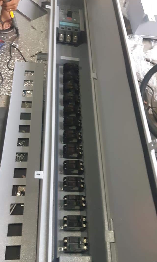 Breaker and Wire Gutter Data Cabinet Panelboards AVR UPS ATS MTS ECB ...