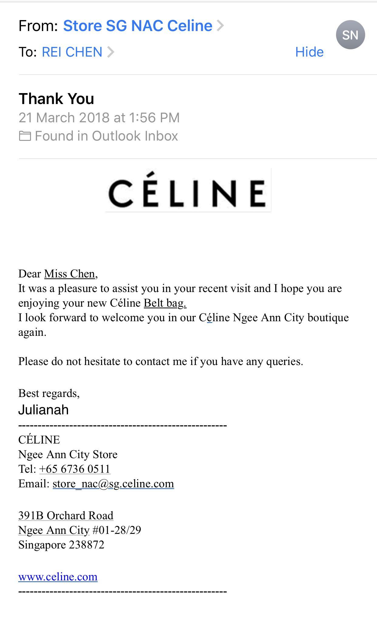Celine Mini belt in grained calfskin, Women's Fashion, Bags & Wallets ...
