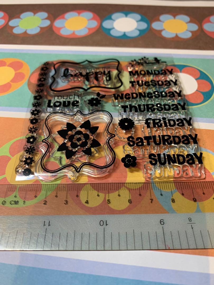 Clear stamp set - days of a week, Hobbies & Toys, Stationery & Craft ...