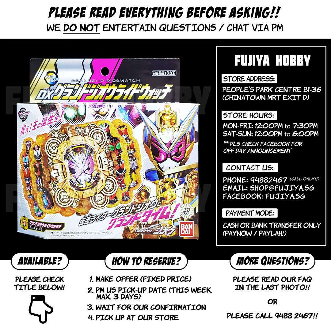 [LAST-1!!] Kamen Rider Zi-o / Zio DX Grand Zi-o Ridewatch, Hobbies ...