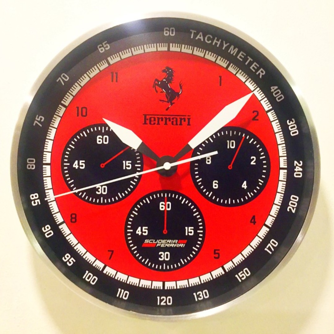 458 Scuderia Euro Sportscar Speedometer Chronograph Inspired Wall Clock ...