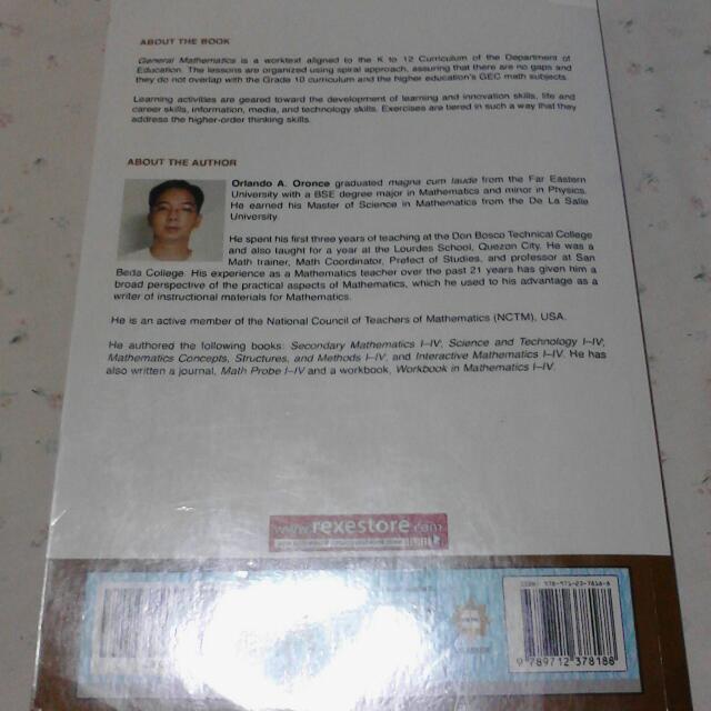 General Mathematics (Rex) For Senior High School Students Grade 11 And ...