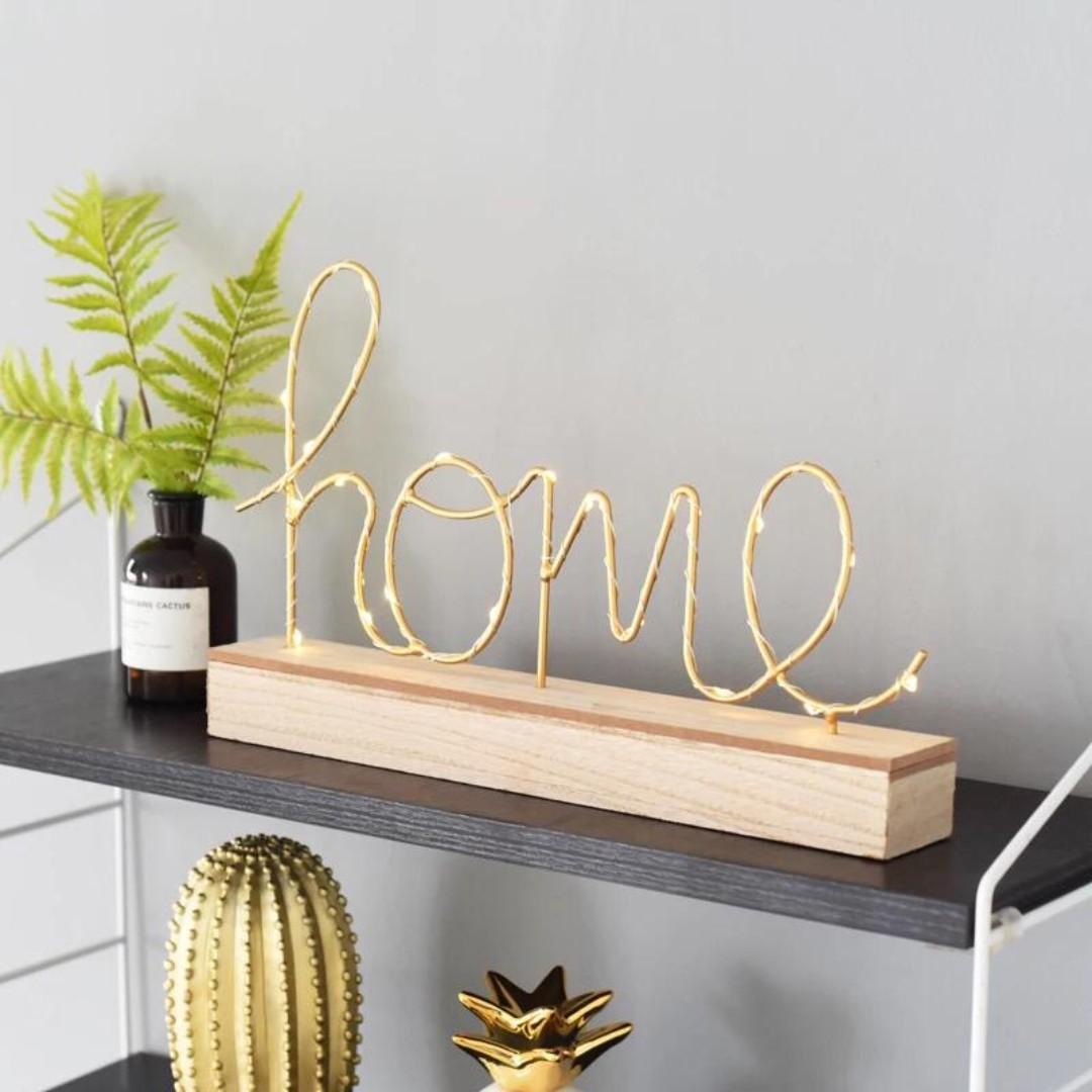 Home Sign LED Table Display, Furniture & Home Living, Home Decor, Other ...