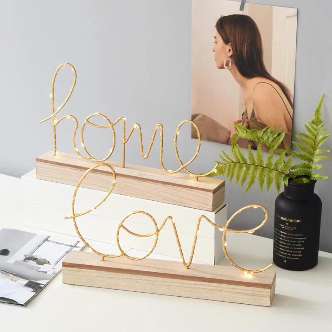 Home Sign LED Table Display, Furniture & Home Living, Home Decor, Other ...