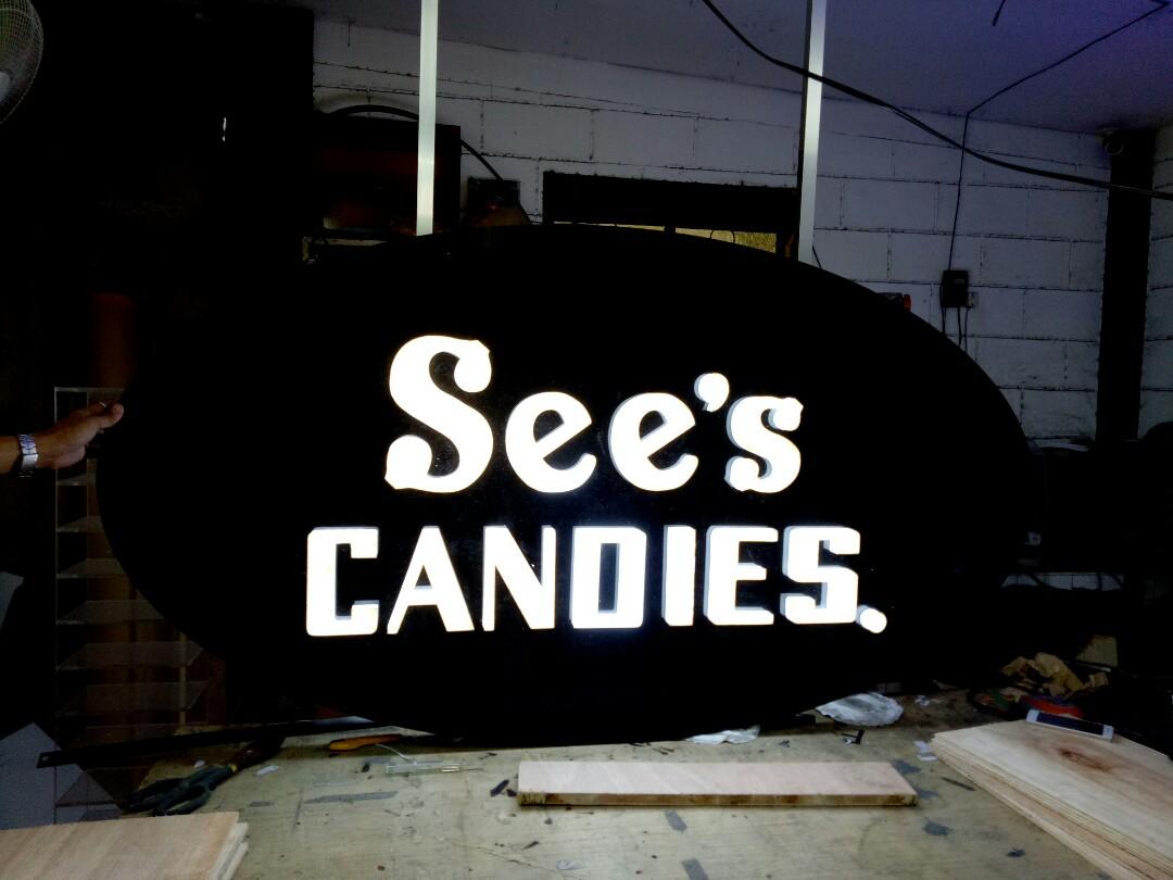 Lighted Acrylic Sign , ACP Backing, Embossed and Cut out Sign, Hobbies ...