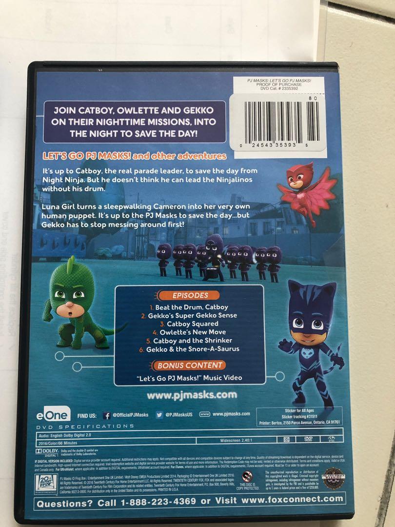 Pjmasks Lets Go Pj Masks Dvd Music And Media Cds Dvds And Other Media On Carousell