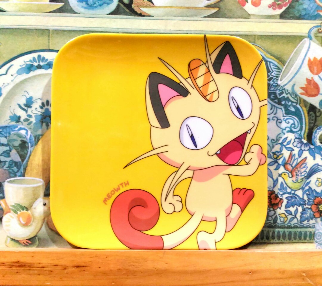 Pokemon Meowth Poke Plate, Hobbies & Toys, Collectibles & Memorabilia ...